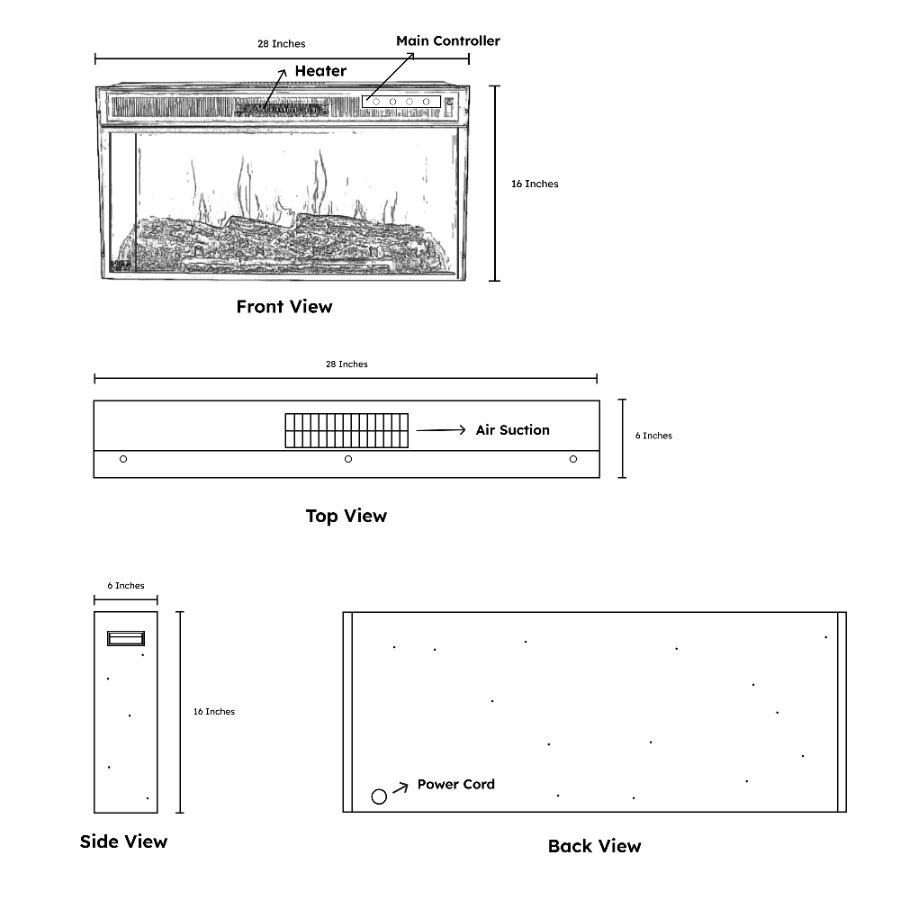 standard fireplace dimensions